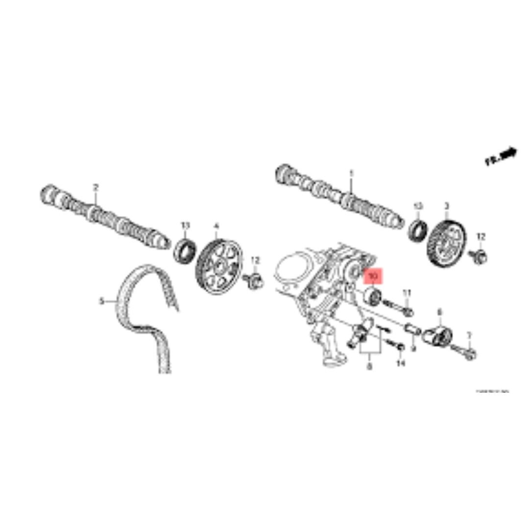 HONDA OEM 14550-RCA-A01 Acura Timing Belt Tensioner Idler Pulley | eBay