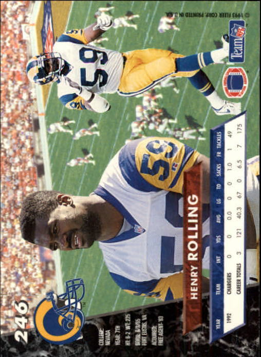 1993 Ultra #246 Henry Rolling - NM | eBay