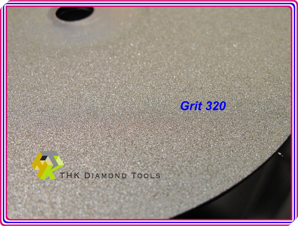 10" INCH Grit 320 Diamond coated Flat Lap wheel Jewelry grinding ...