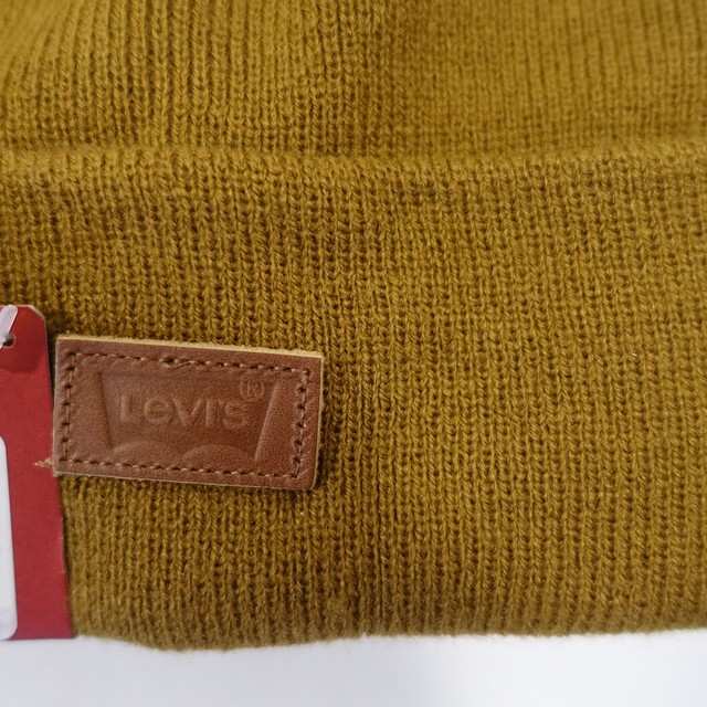 LEVIS SUPERIOR WARMTH KHAKI BROWN ONE SIZE SKULL CAP BEANIE HAT MENS ...