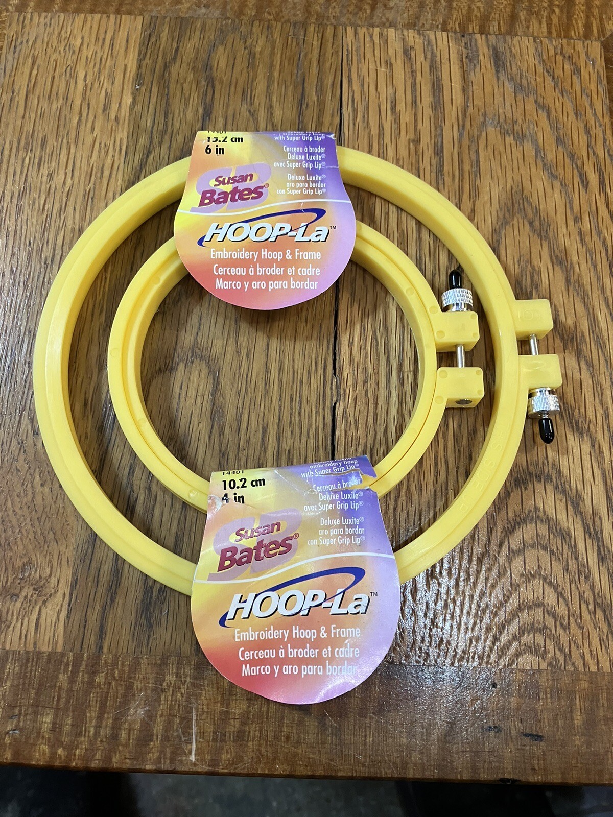 Vintage SUSAN BATES Hoop-La Brown Adjustable 6" And 4” Embroidery Hoops ...