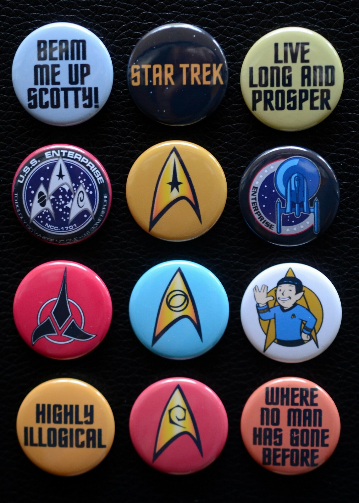 STAR TREK - 1 Inch Buttons - Set of 12 | eBay