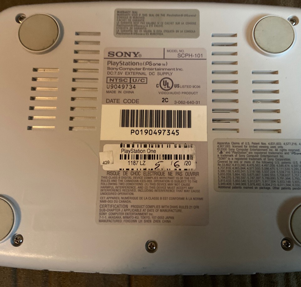 Official Sony PlayStation 1 PS1 Slim PSone Console Complete w ...