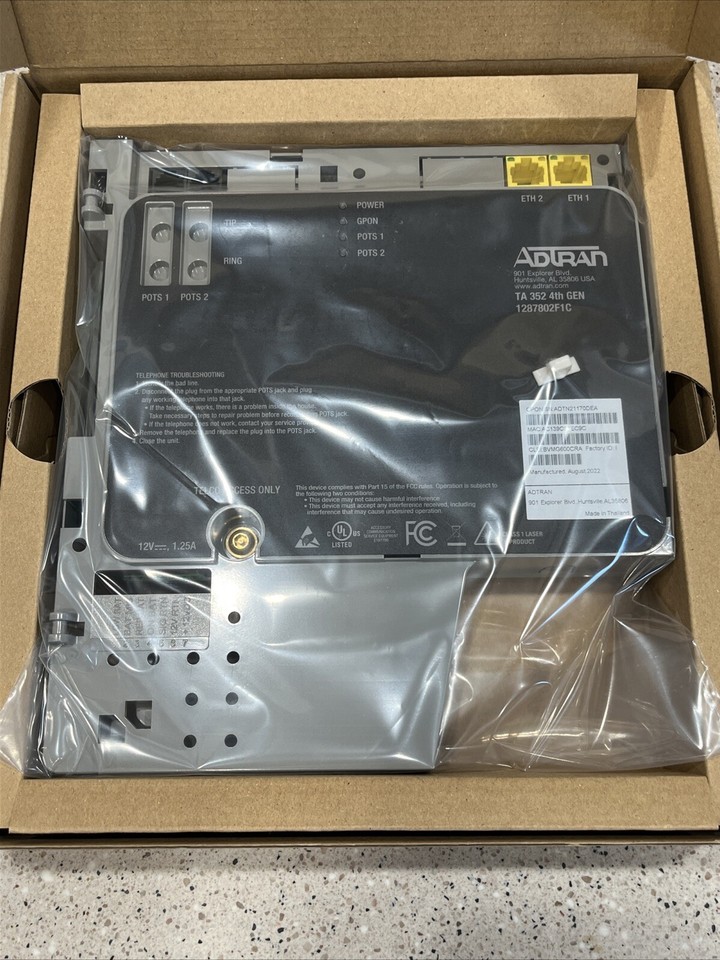 ADTRAN 1287802F1C TA 352 GPON 4th GEN ONT , Total Access 352 , NEW IN ...