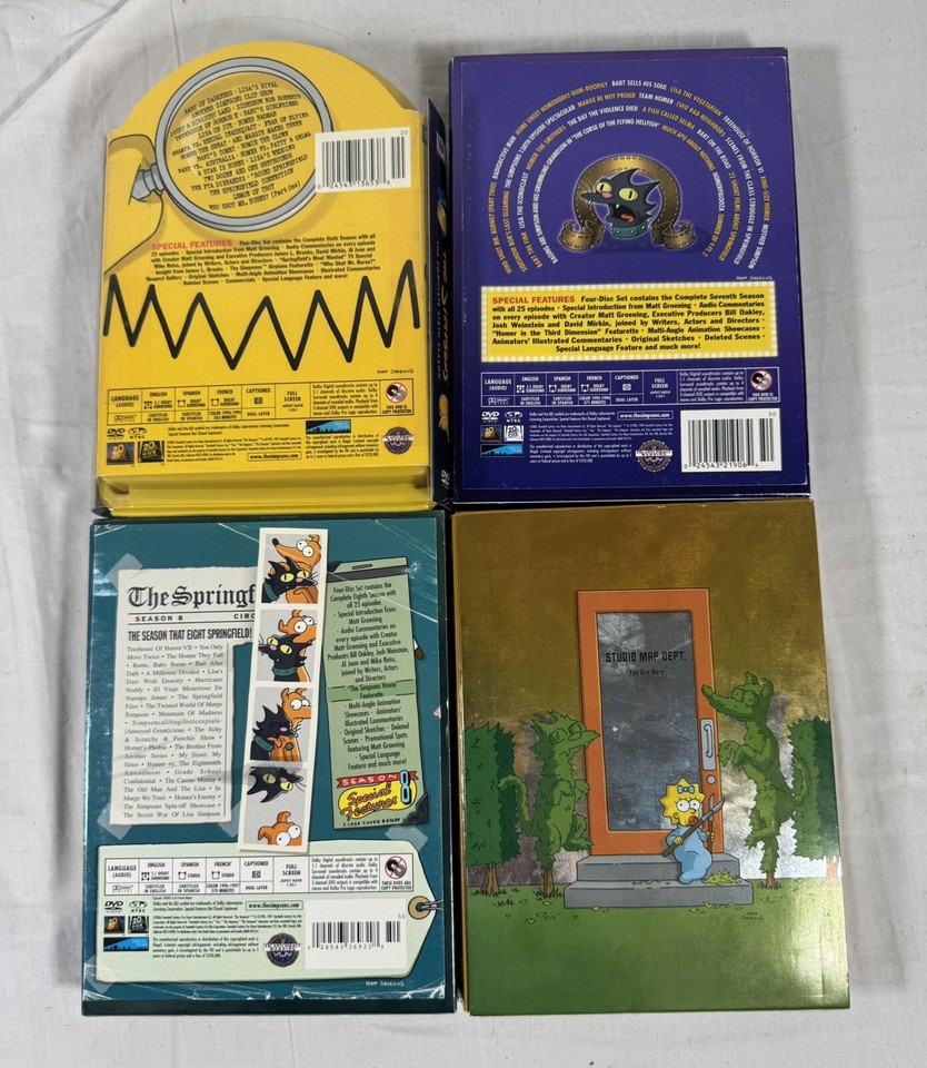 The Simpsons - Season 6 7 8 10 (DVD, 2005, 4-Disc Set, Bilingual ...