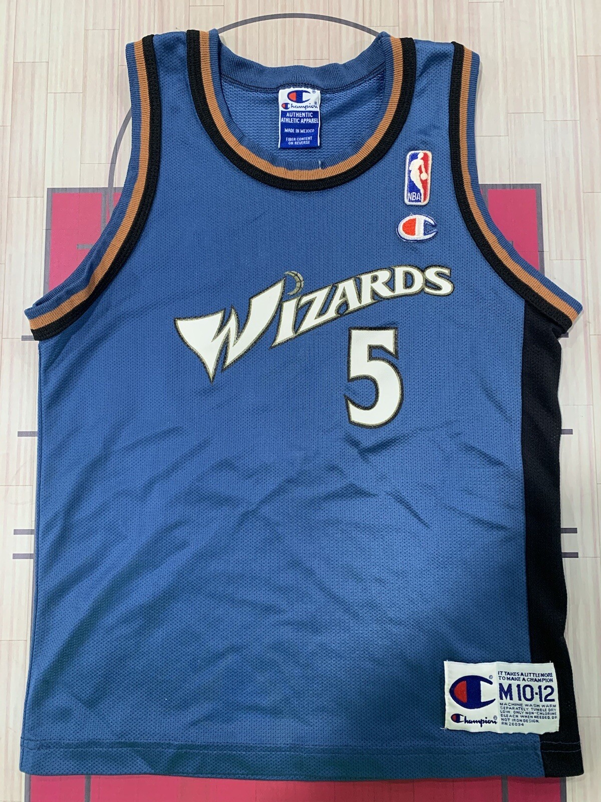 Vintage Juwan Howard Wizards Champion Jersey Youth Medium Michigan Fab ...