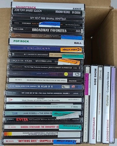 Lot 20+ Musical CDs Broadway Showtunes OBC Webber Phantom Sondheim ...