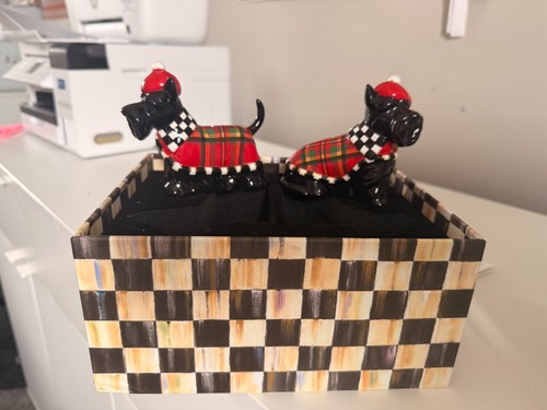 mackenzie childs Tartastic Scottie Salt & Pepper Set | eBay