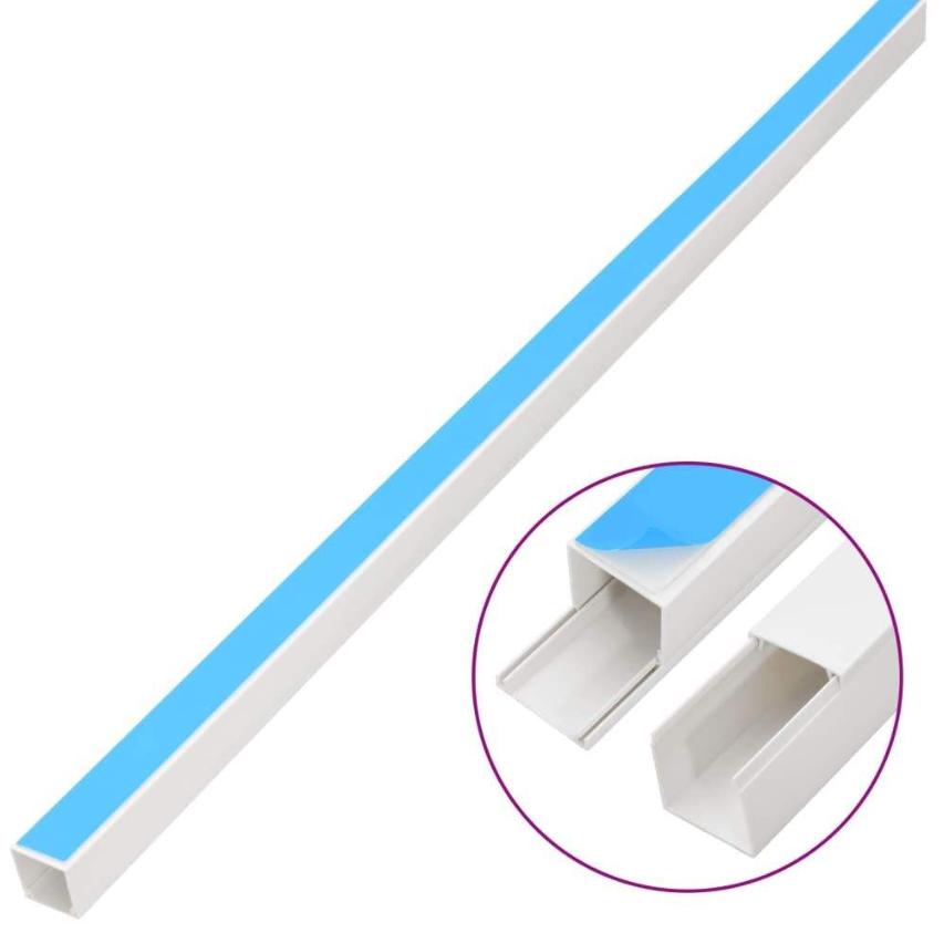 Electrical Cable Trunking PVC Wire Conduit Plastic Cover White | eBay UK