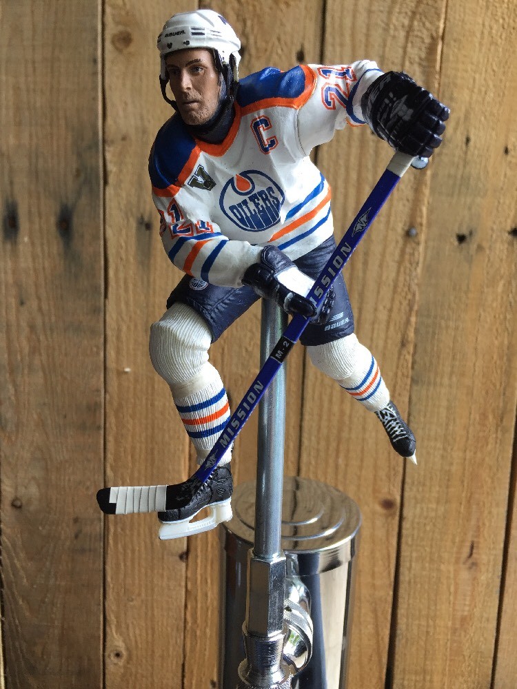 Edmonton Oilers Hockey Tap Handle Jason Smith NHL Beer White Jersey ...