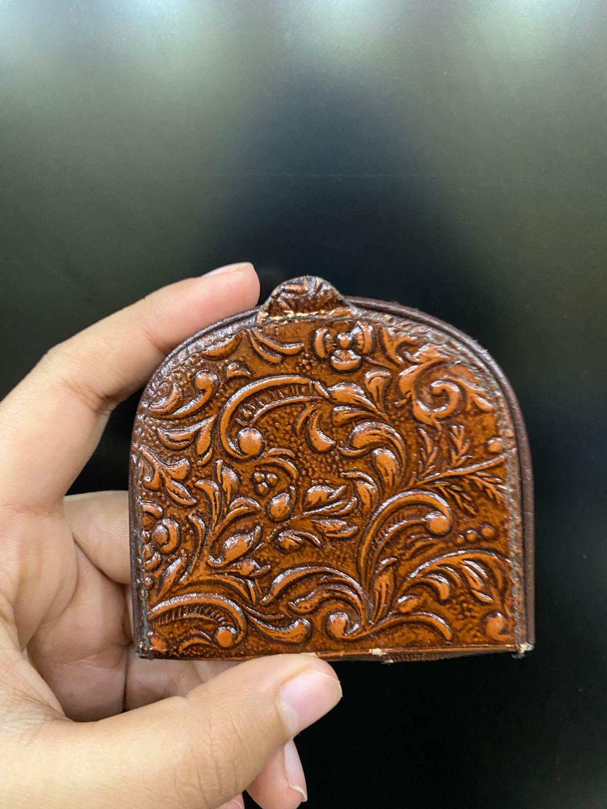 Antique Small wallet Made Genuine Leather Natural Handmade Women 3 ...