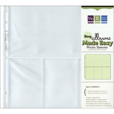 We R Memory Keepers 0633356601371 Album & Sleeve-12 x 12-Photo Sleeves ...