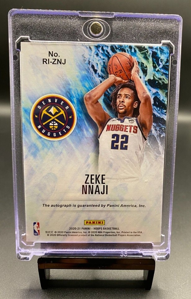 2020-2021 Panini Hoops Basketball Rookie Ink Zeke Nnaji #RI-ZNJ | eBay