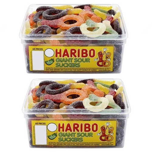 2 X FULL TUBS HARIBO SWEETS WHOLESALE DISCOUNT CANDY BOX PARTY FAVOURS ...