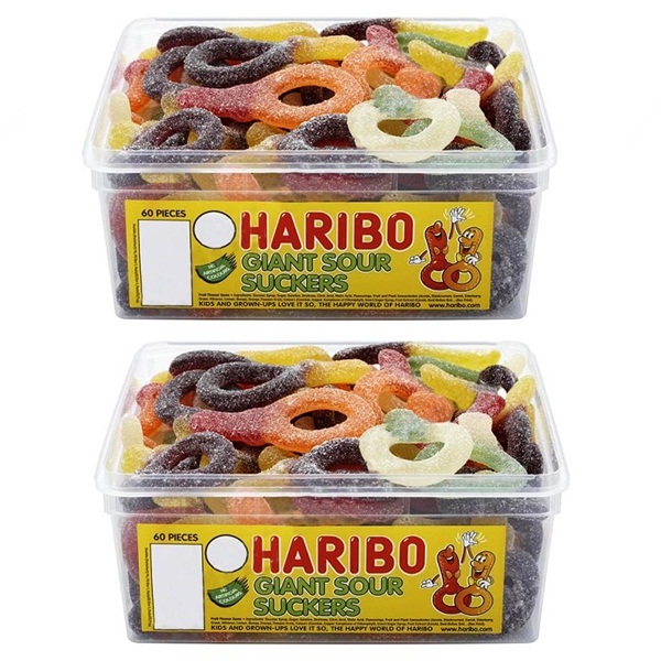 2 X FULL TUBS HARIBO SWEETS WHOLESALE DISCOUNT CANDY BOX PARTY FAVOURS ...