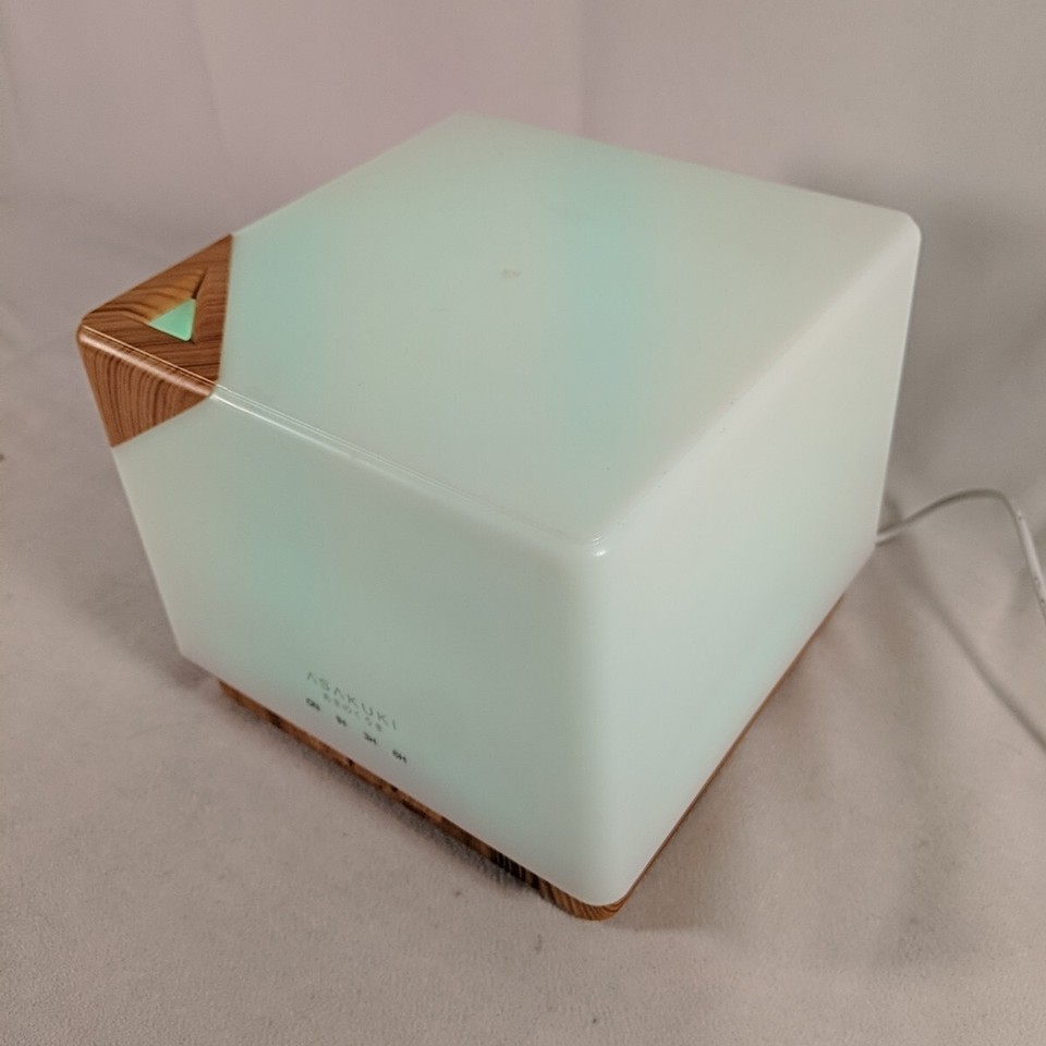 Asakuki Ultrasonic Essential Oil Diffuser 700ml 5 in 1 Cube LED Color ...