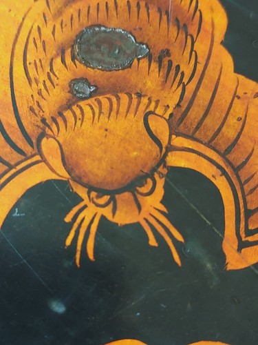 Antique Chinese Laquer Box Bats 1800 Lucky Long life Shou Black gold 5 ...