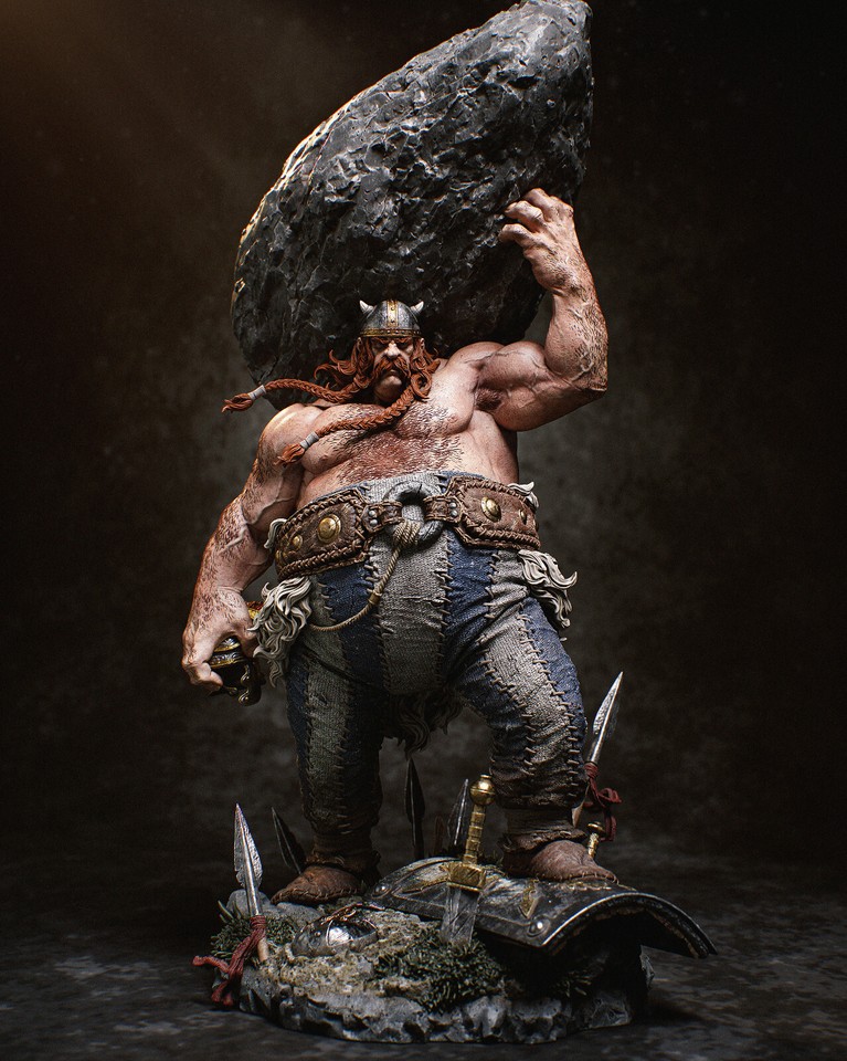 Obelix 3D Printed Figure, Asterix & Obelix Collectible Statue ...