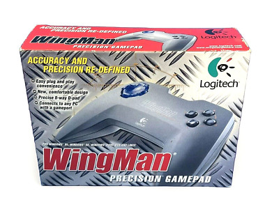 Vintage Logitech Wingman Precision GamePad Controller PC Gaming Windows ...