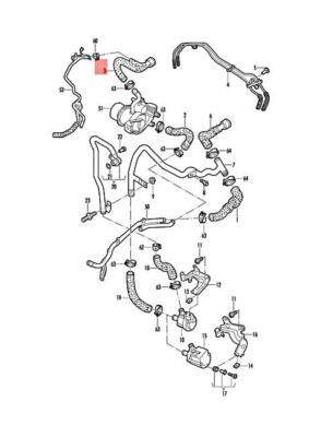 Genuine VW SKODA Beetle Coolant Hose With Quick Release Coupling ...