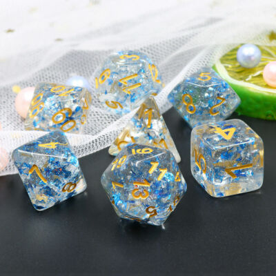 HD DICE 7 PIECE DICE SET - METALLIC SAPPHIRE #HDF-01, D&D, RPG, MTG | eBay