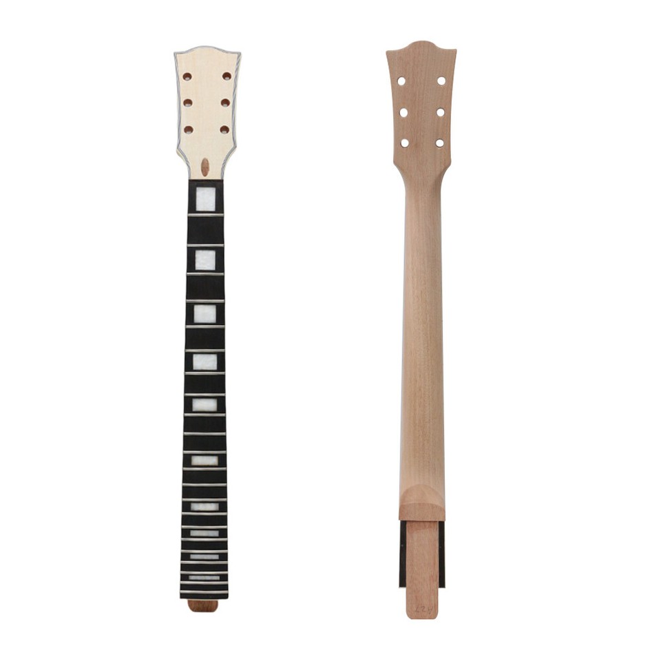 DIY Electric Guitar Kit Flame Maple Veneer 22 Fret 24.75 Inch Neck Set ...