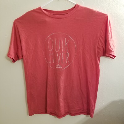 Quicksilver Shirt Mens XL Red Short Sleeve Graphic Tshirt | eBay