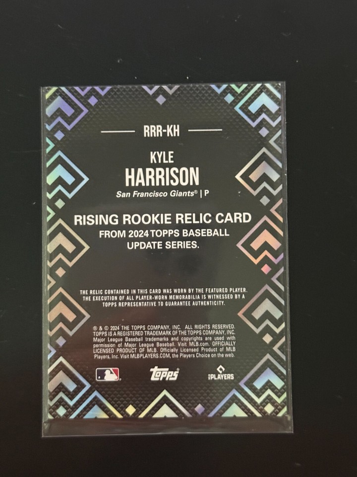 2024 Topps Update Series - Rising Rookie Relics #RRR-KH Kyle Harrison ...