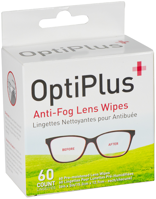 Optiplus Anti-fog Lens Wipes Cleaner Travel Purse Healthcare Sports ...