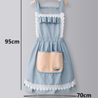 Lace Ruffled Apron Pleat with Pocket Cute Sweet Florist Baking Cooking ...
