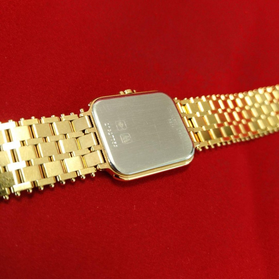 Longines Wristwatch CV11 Gold Square Face with Mesh Band Jewel ...