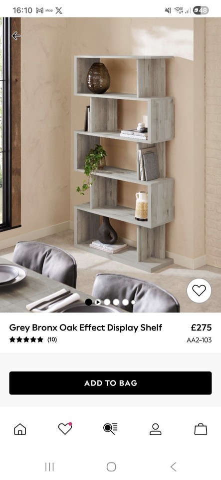 Next Bronx Grey Display Unit | eBay UK