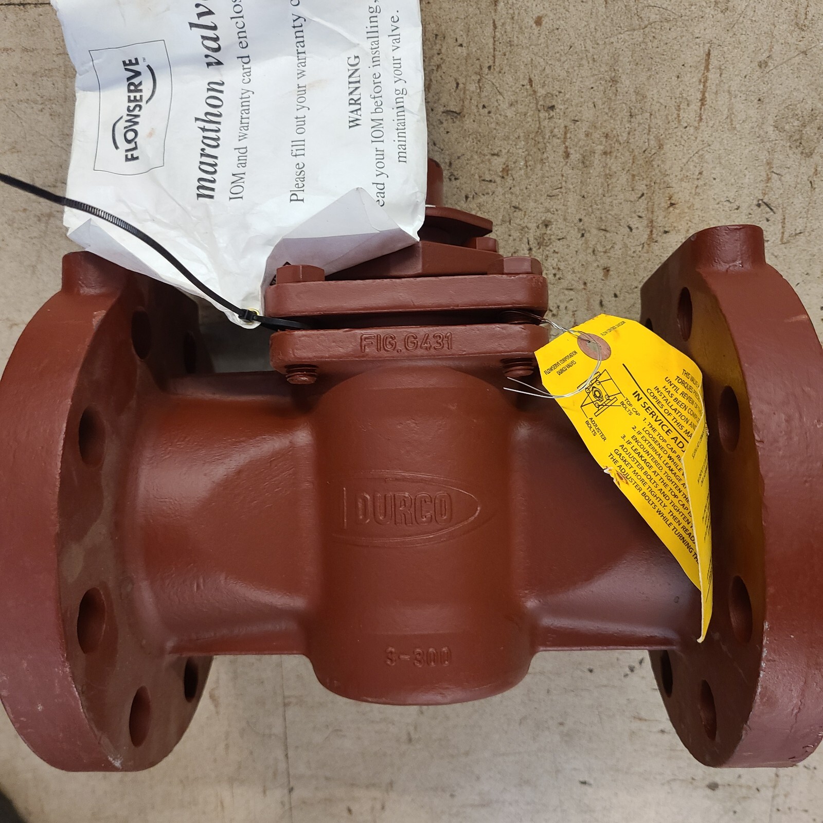 NEW FlowServe Durco G431 Marathon Plug Valve 3" Class 300# WCB Steel | eBay