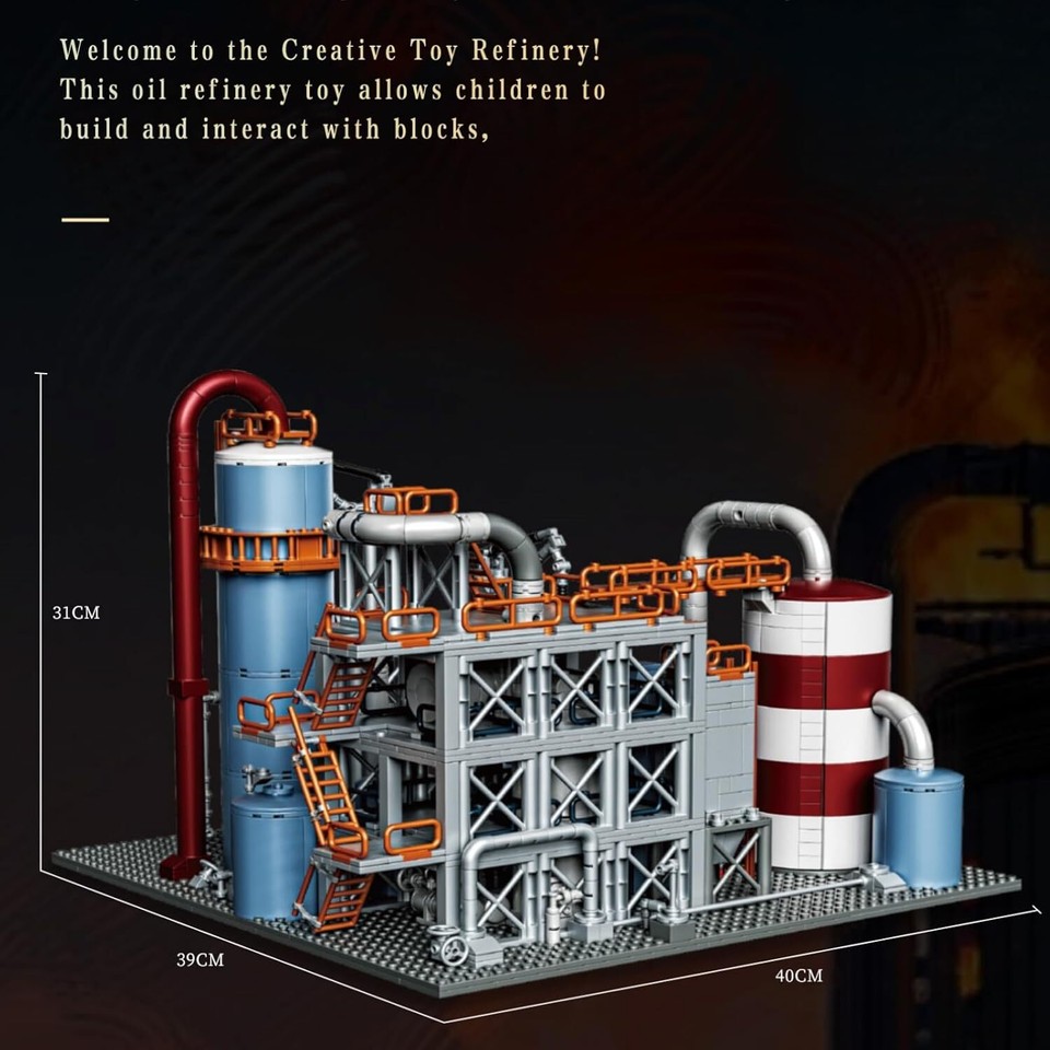 Technology Oil Refinery Building Block Kits, Street View MOC Building ...