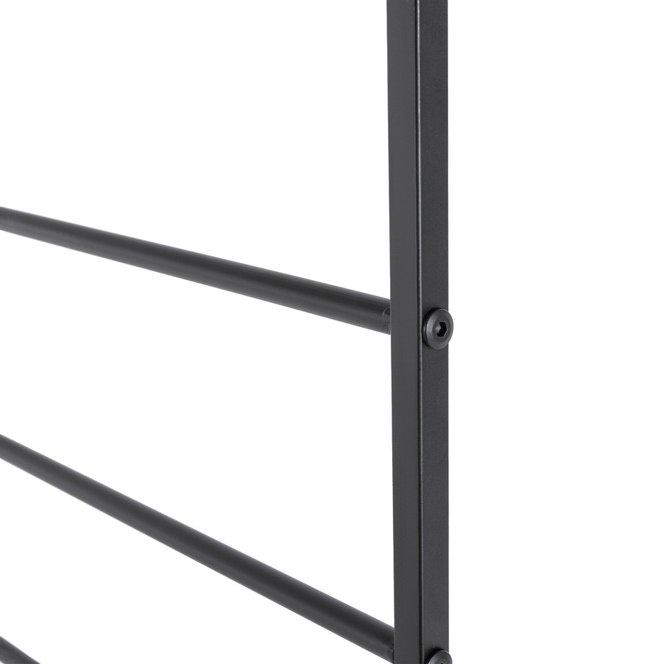 Black 7-tier Wall Mounted Scarf Rack, Wall Display Rack, Towels Storage ...