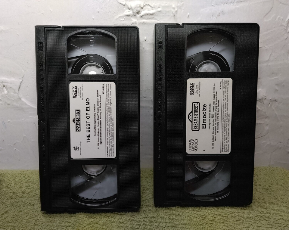 The Best of Elmo and Elmocize VHS (2) tapes - Sesame Street - FAST SHIP ...