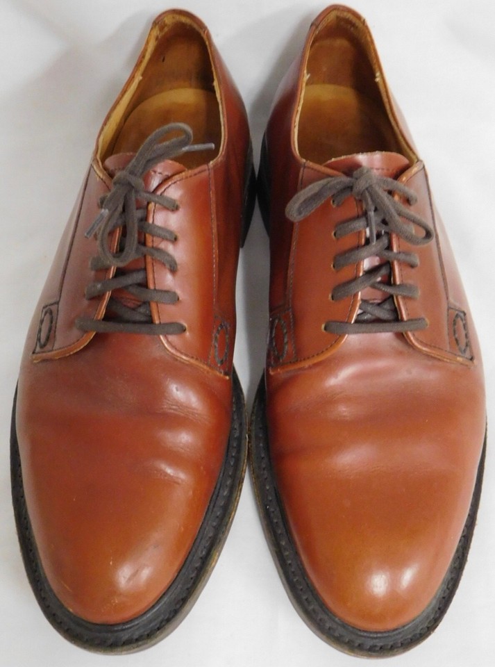 WM LOAKE & SONS MENS BRITISH DRESS DERBY SHOES WAVERLEY BROWN LEATHER ...