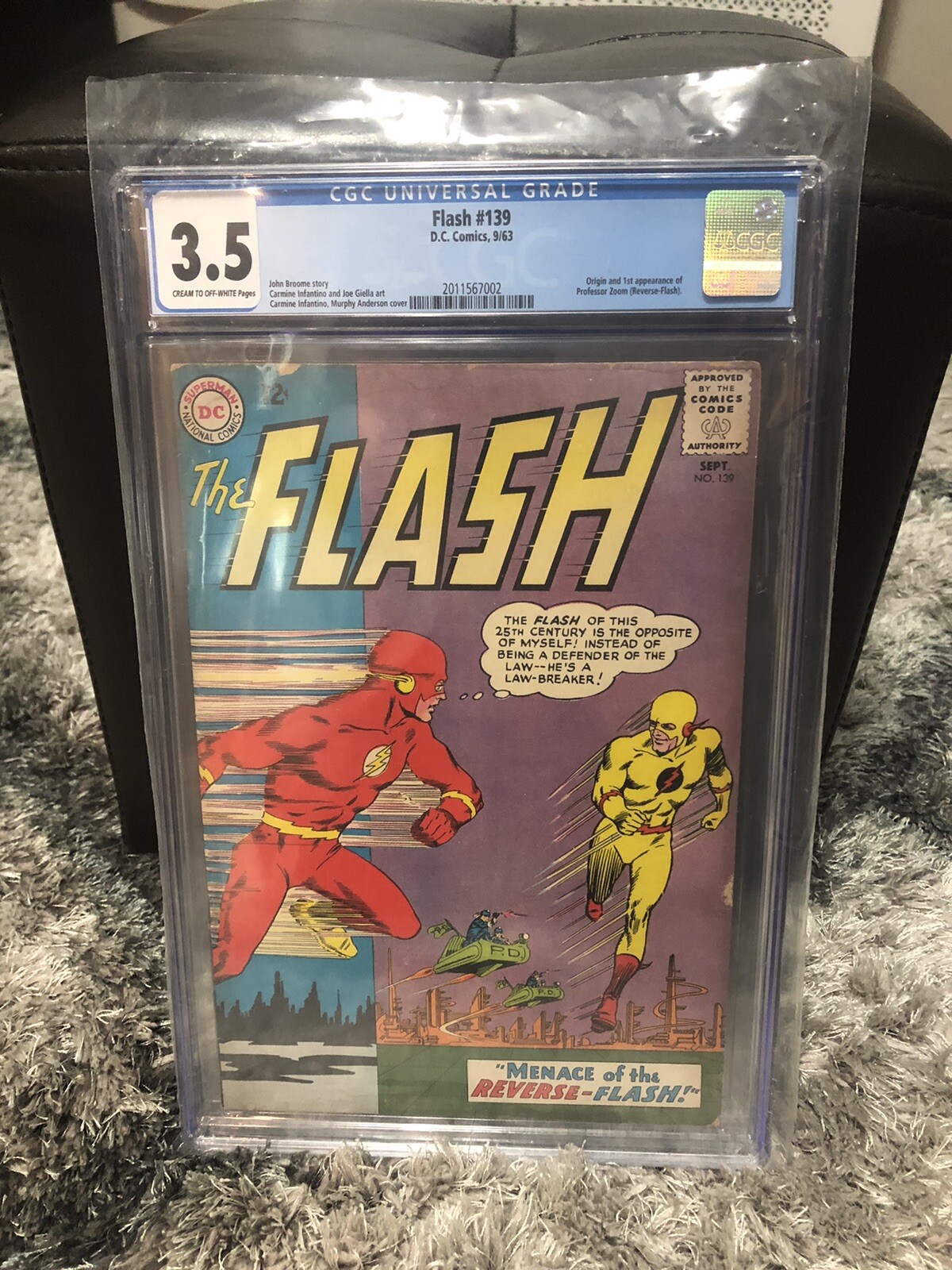 The Flash # 139 CGC 3.5 1st Appearance Reverse-Flash (Prof. Zoom) (1963 ...