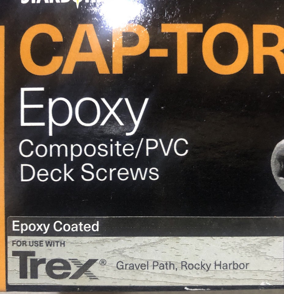 STARBORN CAP-TOR xd composite deck screws 2-3/4" GRAVEL PATH epoxy ...