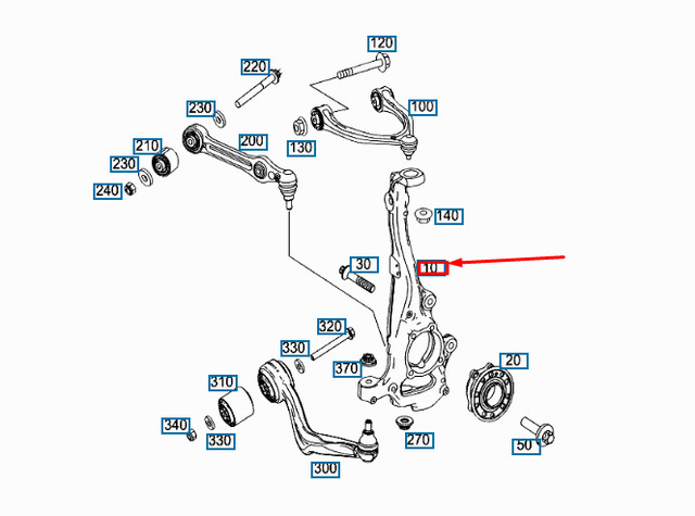 Mercedes-Benz GLC C253 Front Right Steering Knuckle A2533320201 OEM for ...