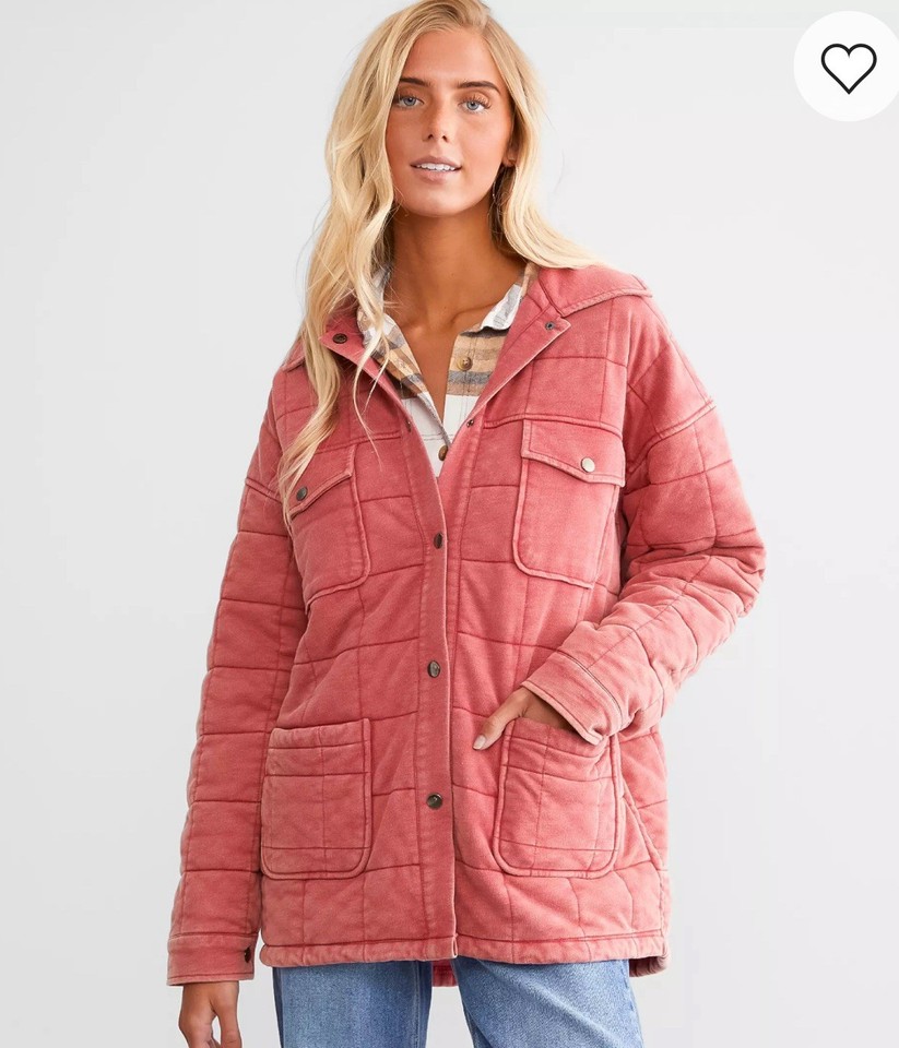 BKE Quilted Shacket Oversized XS | eBay