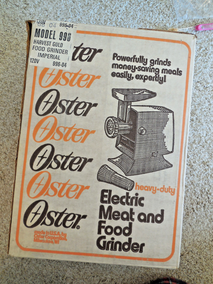OSTER Heavy Duty Electric LOT Meat & Food Grinder 996, 946-04H, 937-53 ...