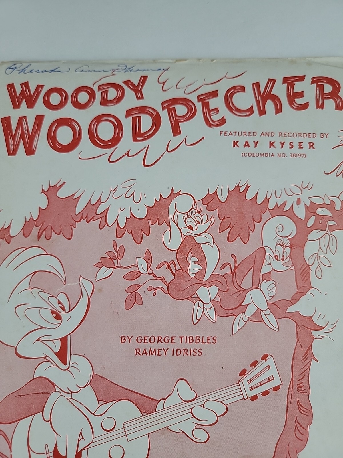 1947 Woody Woodpecker Sheet Music walter Lantz Kay Kyser George Tibbles ...