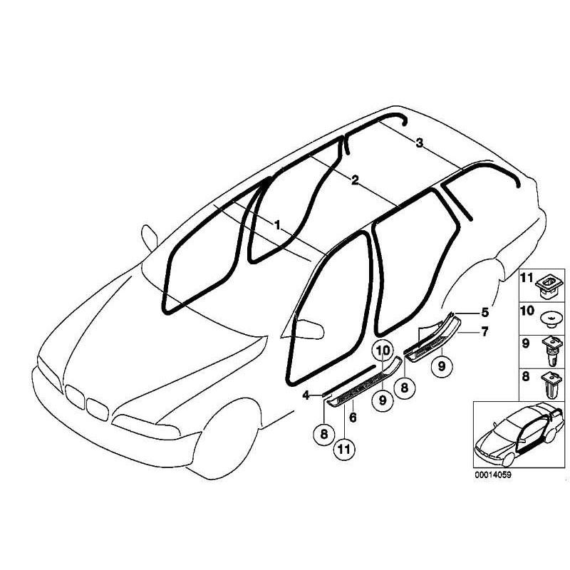 Original BMW 51478178124 - Blende Einstieg hinten rechts SCHWARZ 5er | eBay