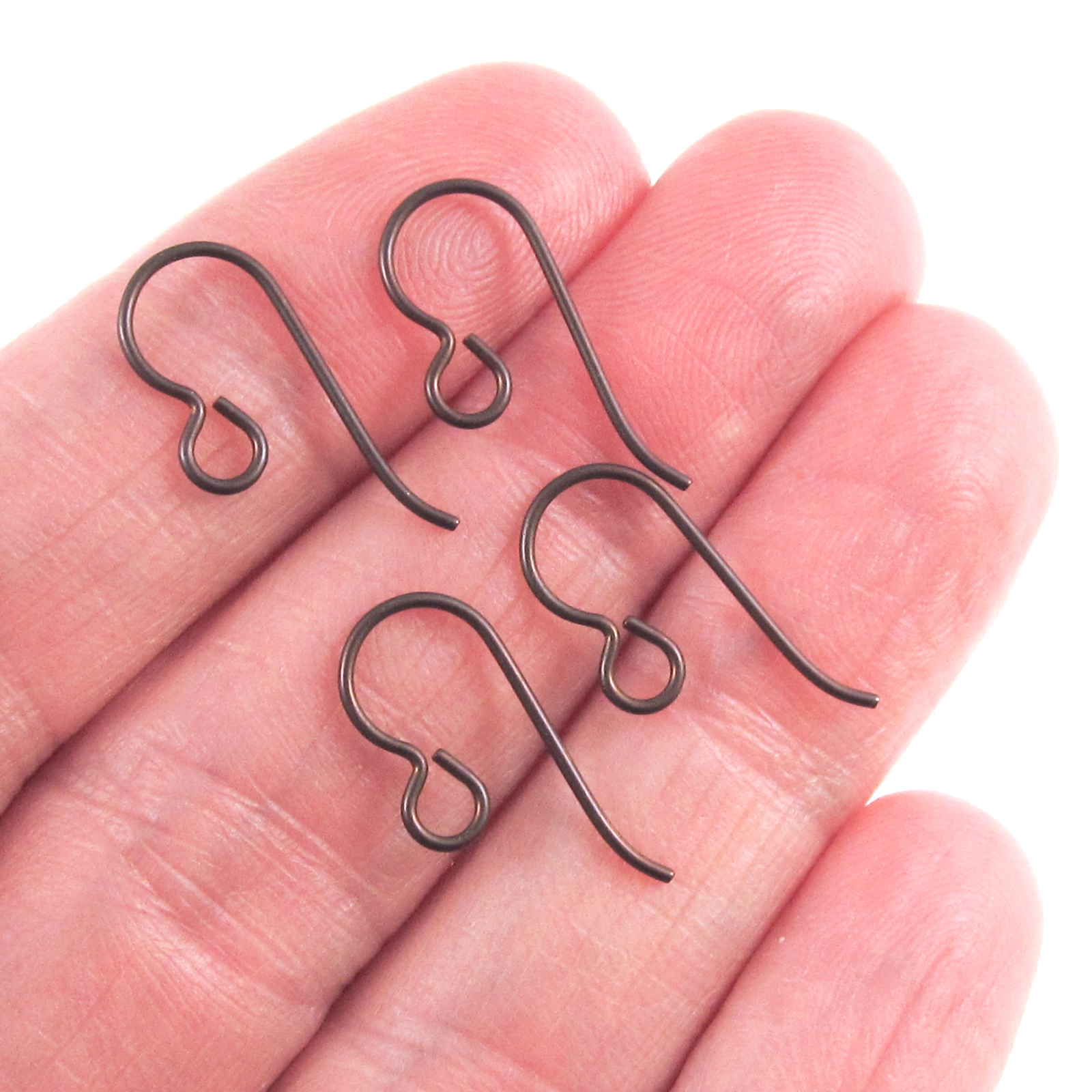4 Copper Niobium Ear Wires Regular Loop TierraCast Hypoallergenic ...
