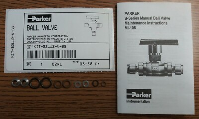 Parker Instrumentation 1/8" B-Series Ball Valve Repair Kit P/N KIT ...