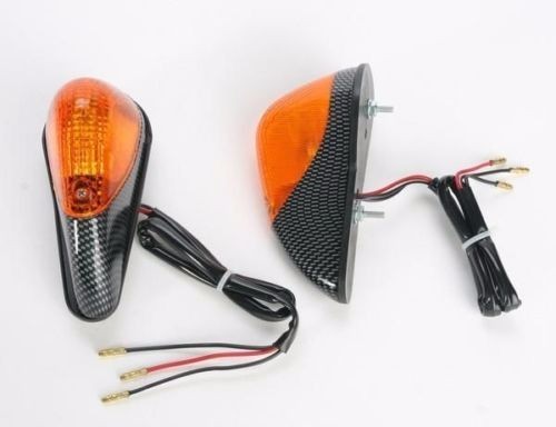 K & S Marker Lights Mini Wing Dual Filament / Carbon Finish / Amber ...
