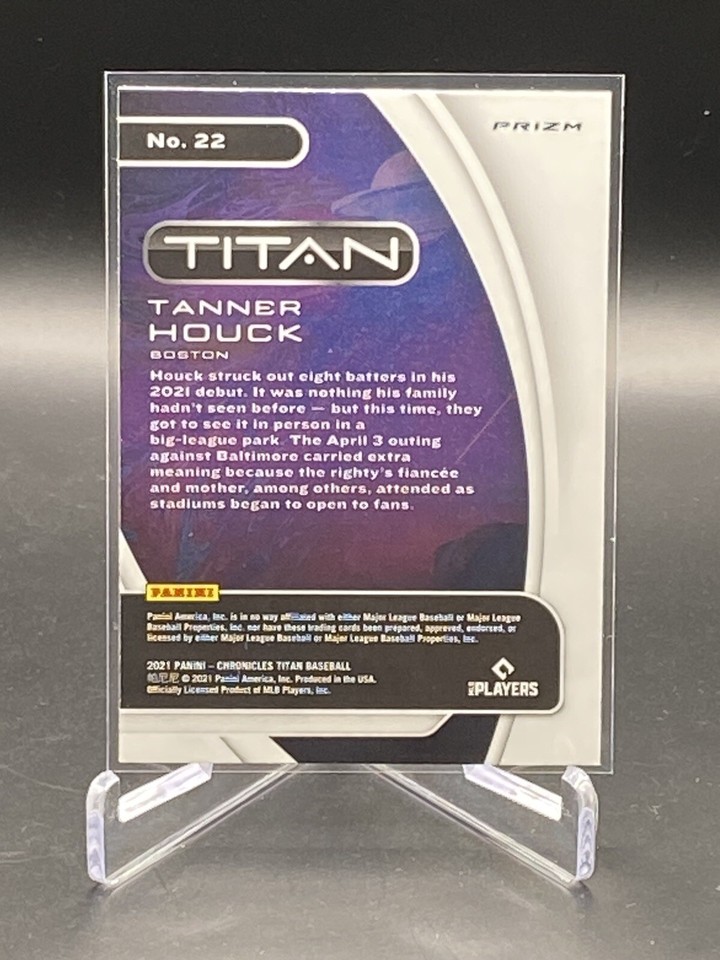 Tanner Houck 2021 Chronicles Titan #22 Silver Prizm Rookie RC Boston ...