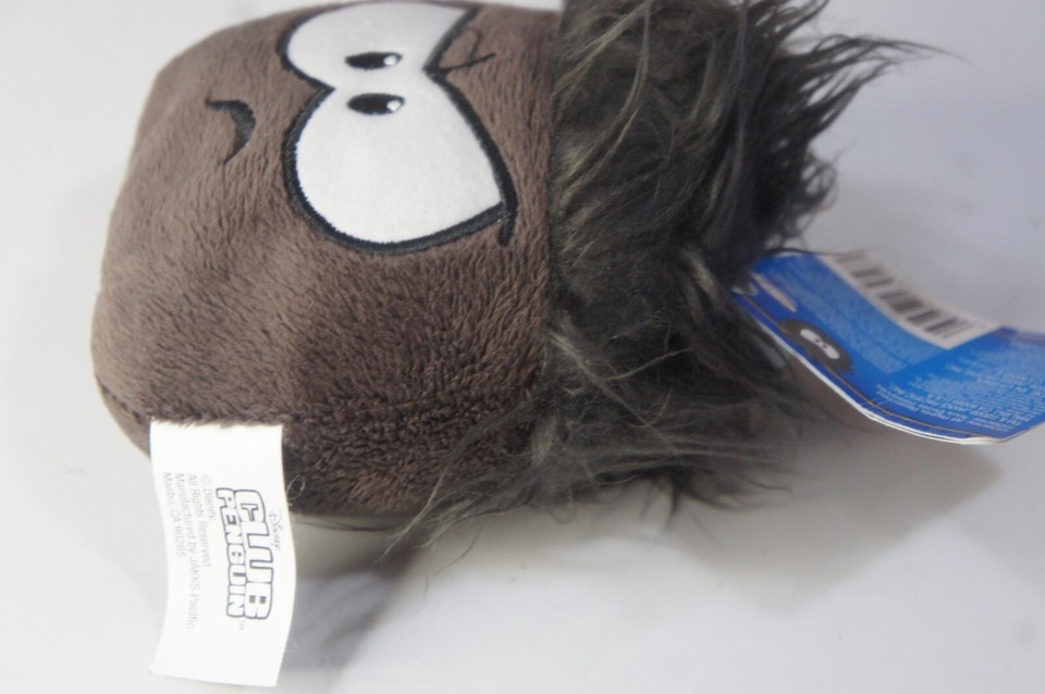 Disney Club Penguin Black Puffle Plush Stuffed w/ Tags Small 4” - NO ...