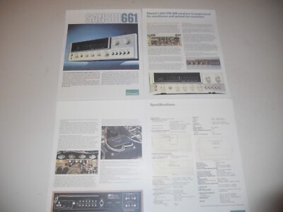 Sansui 661 Receiver Brochure 1972, Articles, Spec Sheet, Info, 4 pages ...